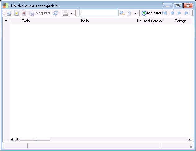 Liste des journaux comptables